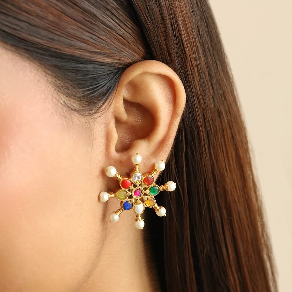 Enchanted Navratan Dream Earring – Unniyarcha