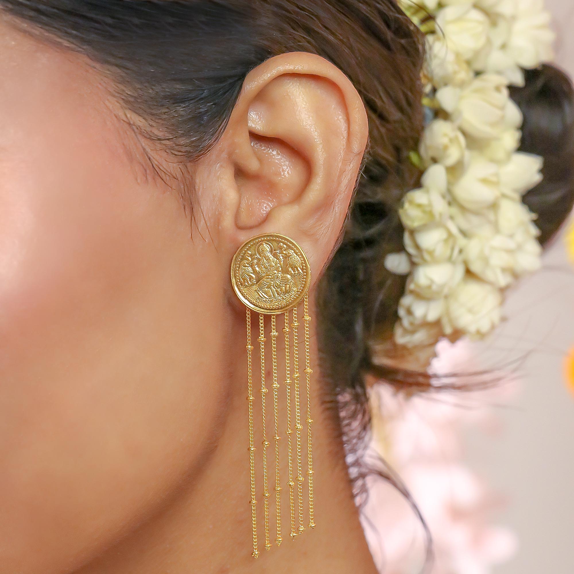 999 Silver Aura Lakshmi Earring – Unniyarcha