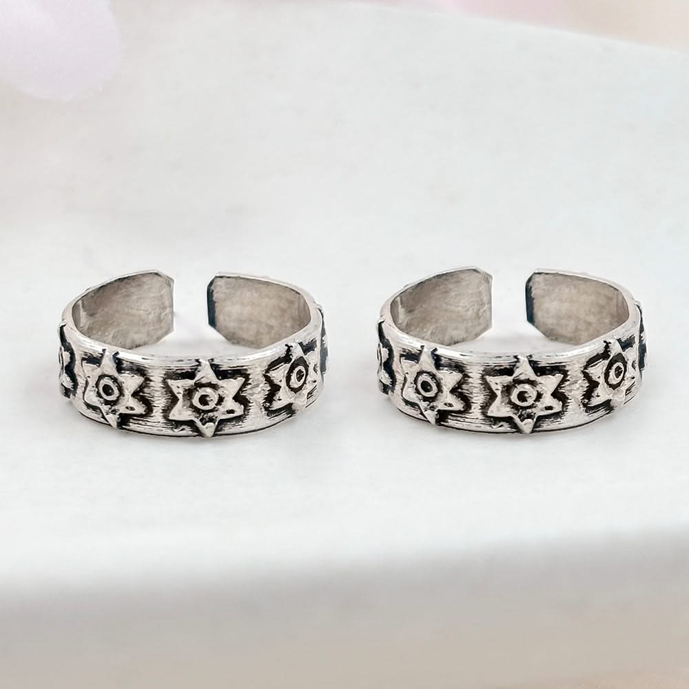 Silver Initial Toe Rings – Unniyarcha