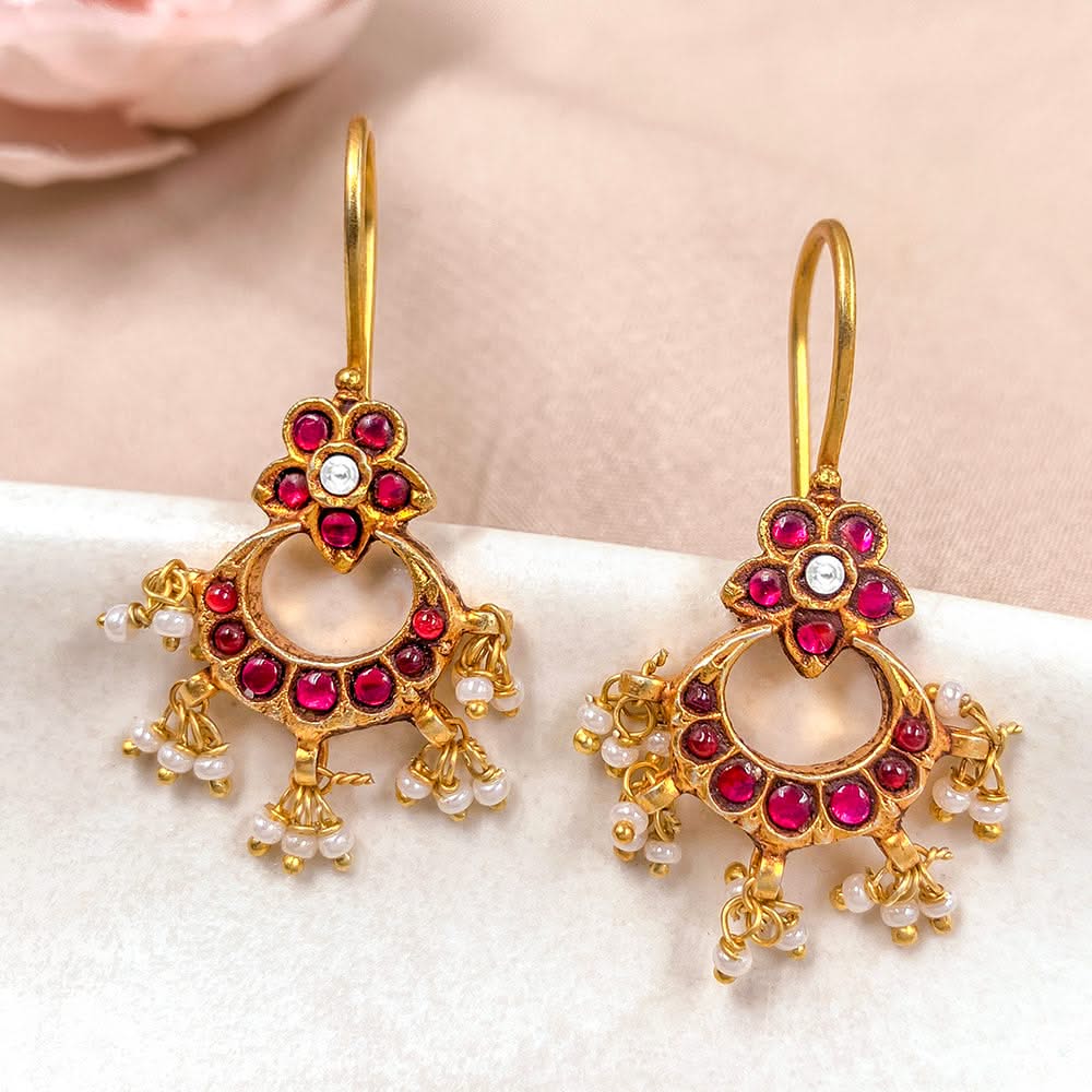 Silver 925 Kumudini Chand Bali Earrings – Unniyarcha