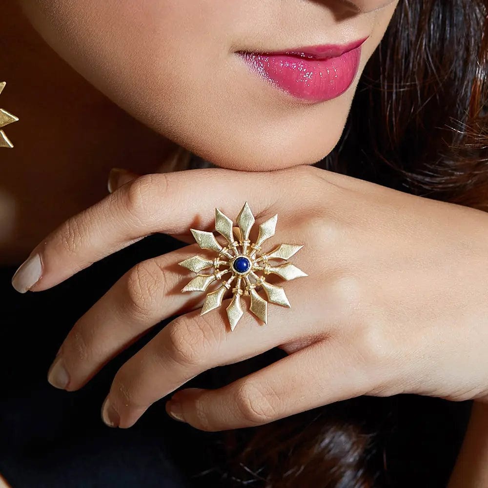 Silver 92.5 Sudarshan Chakra Ring – Unniyarcha Design