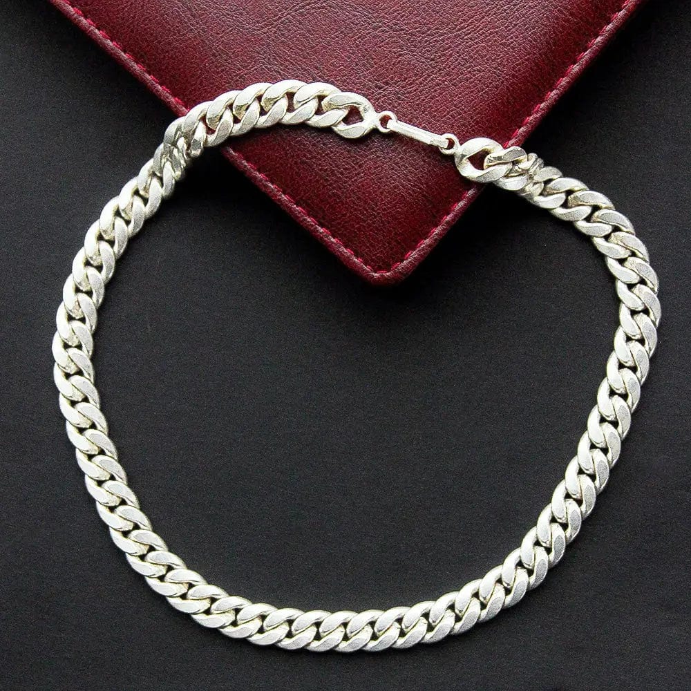 925 Sterling Silver Men's Chain 925 Sterling Silver Patterned And Plain ...